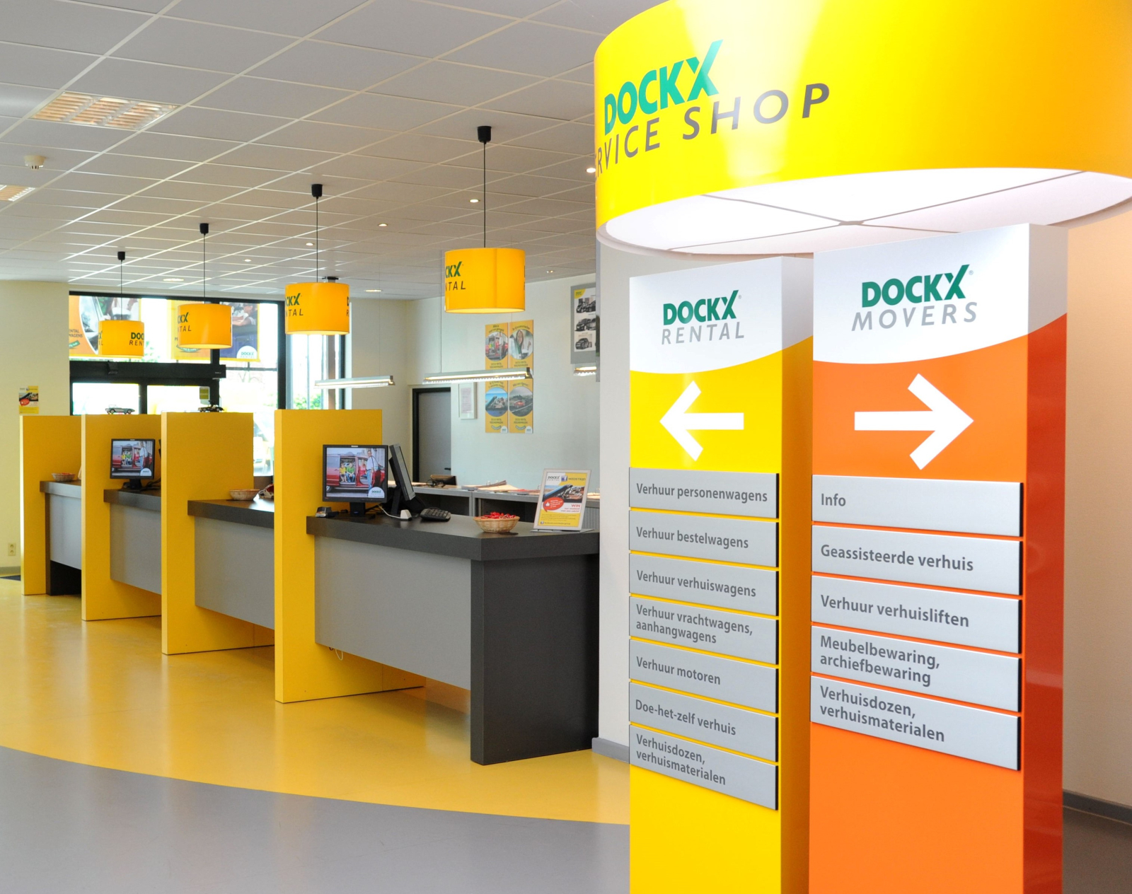 Waar kan ik huren via de Dockx app?